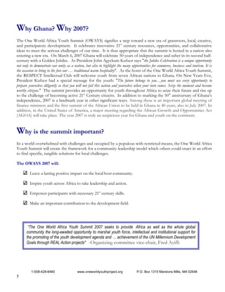 One world africa youth summit concept doc [april 6th] | PDF
