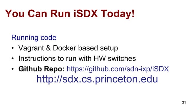 ONF & iSDX Webinar | PPT