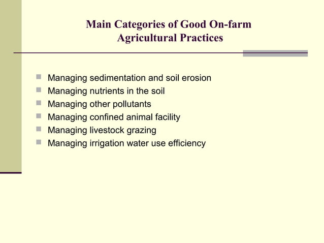 On-Farm Management Practices (Crops and Livestocks) (Srivastava) | PPT