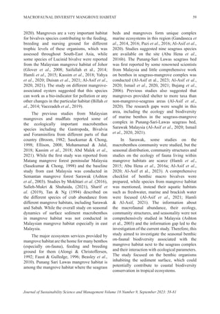 Macrofaunal diversity on the surface sediment of mangrove habitat ...