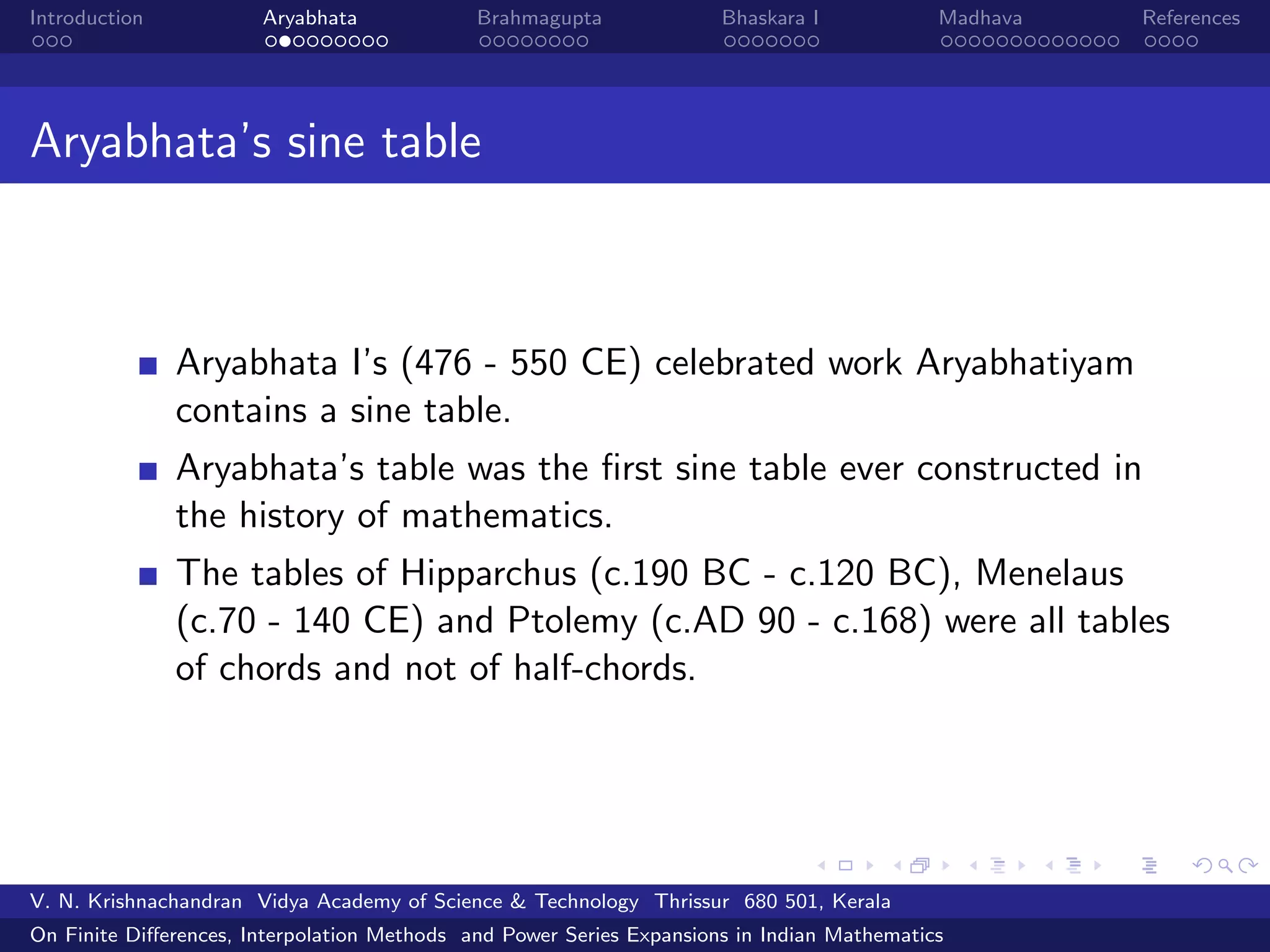 On finite differences, interpolation methods and power series ...