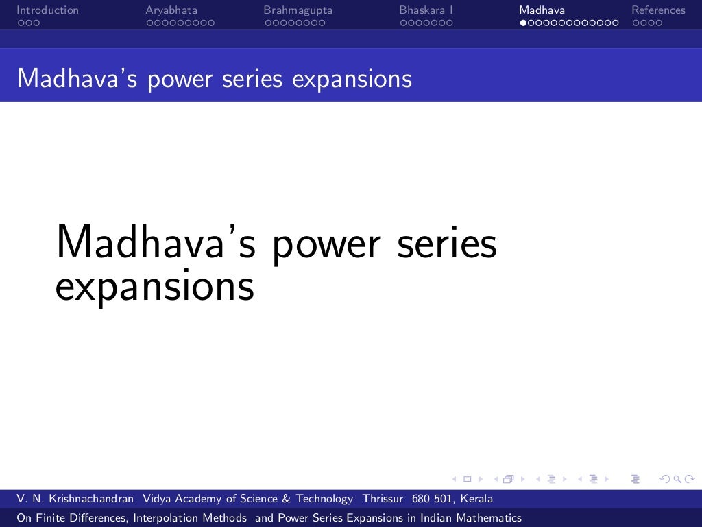 On Finite Differences Interpolation Methods And Power Series Expansi