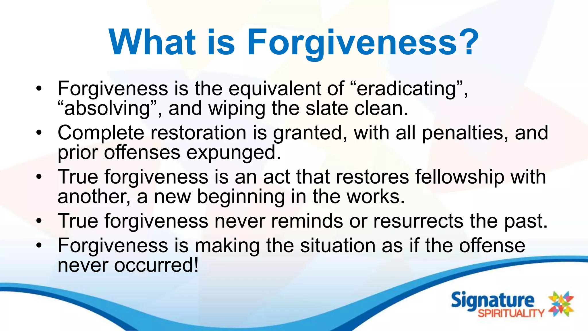 On Forgiveness | PPTX