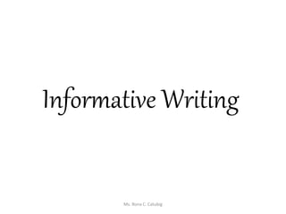 informative writing | PPTX