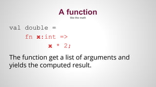 On fuctional programming, high order functions, ML | PPT