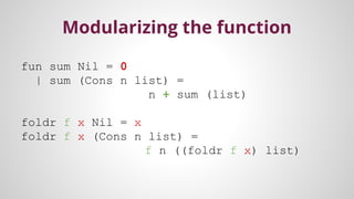 On fuctional programming, high order functions, ML | PPT