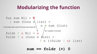 On fuctional programming, high order functions, ML | PPT