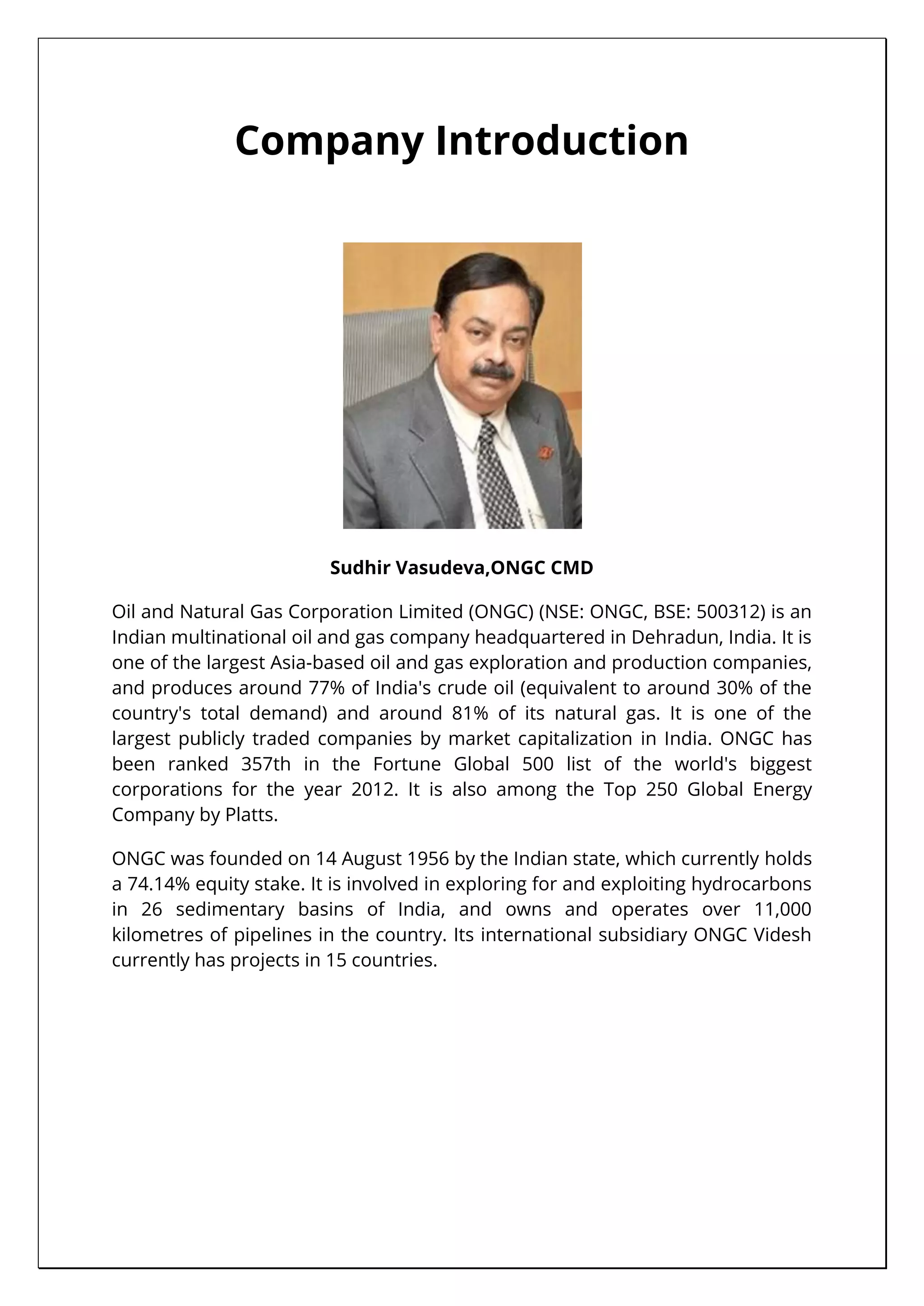 Ongc analysis | PDF
