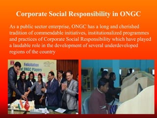 ONGC CSR ACTIVITY | PPT