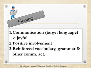 Model of Teaching English to College Students | PPT