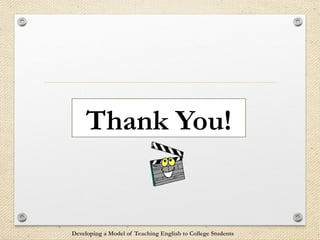 Model of Teaching English to College Students | PPT