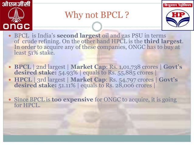 Analyzing ONGC HPCL merger deal | PPTX | Mergers and Acquisitions ...
