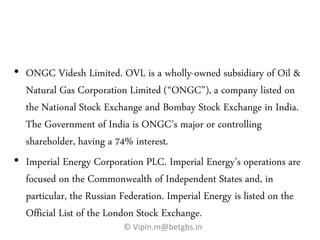 Ongc & imperial energy (m&a) | PPTX
