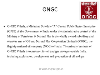Ongc & imperial energy (m&a) | PPTX