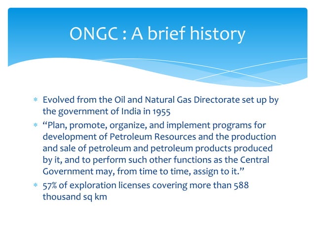 Ongc India : Growth Strategy | PPTX