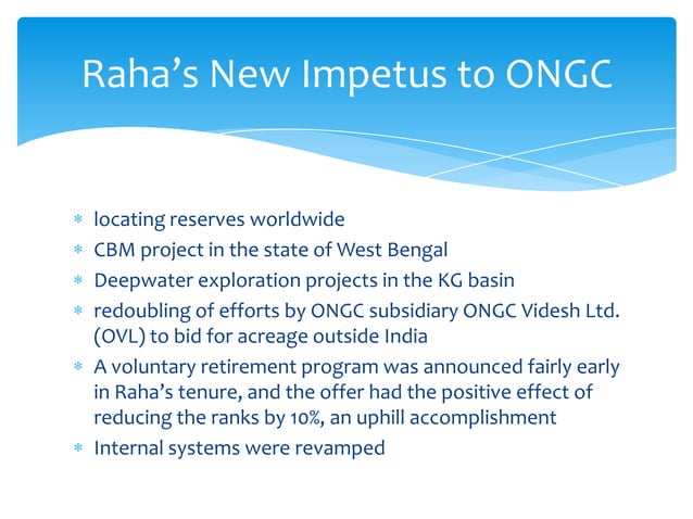 Ongc India : Growth Strategy | PPTX