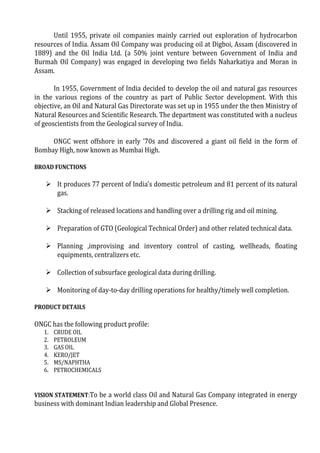 Ongc report | PDF