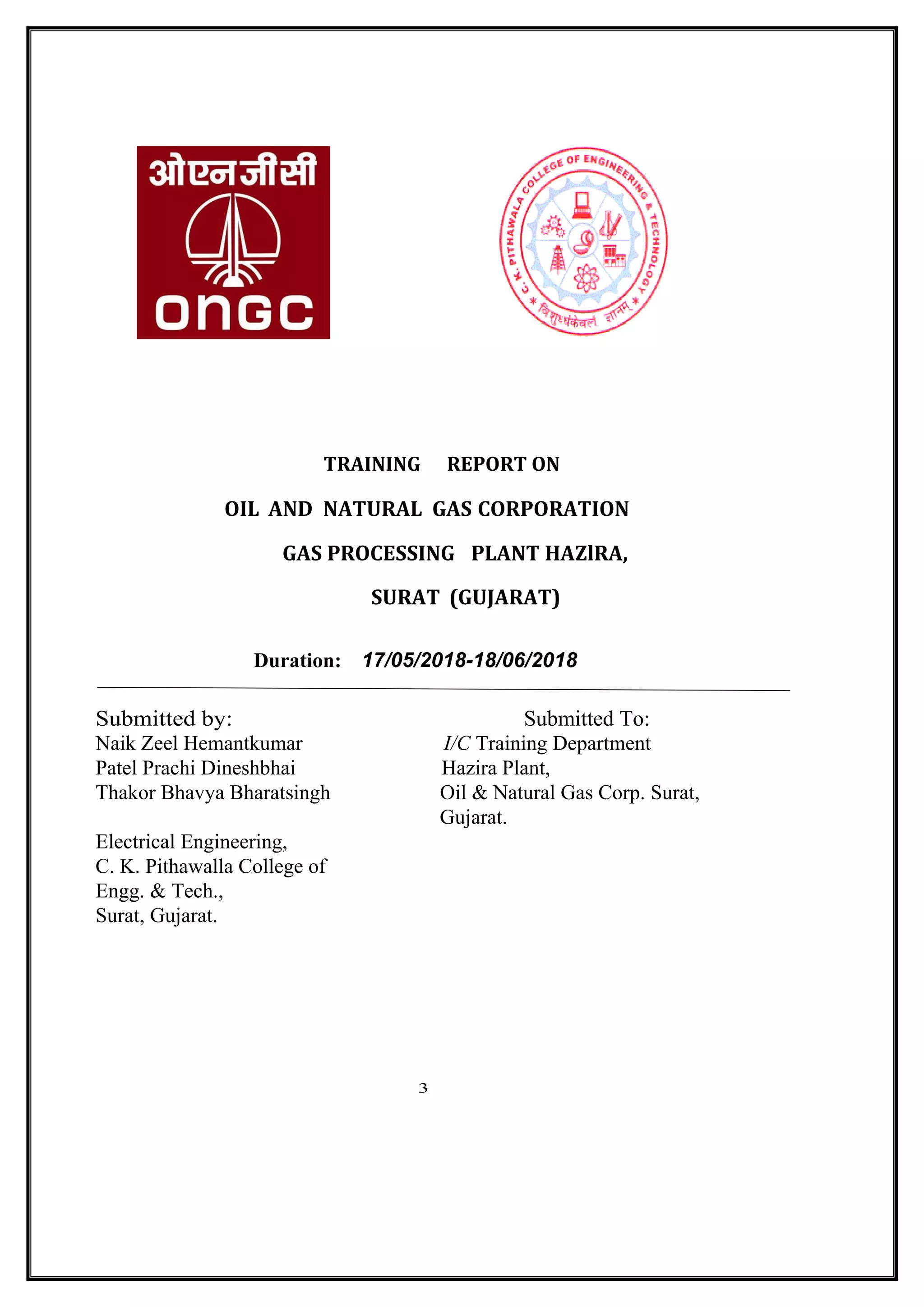 ongc summer internship project report,ongc report,ongc summer ...