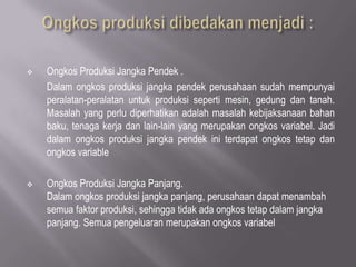 Ongkos Dan Penerimaan | PPTX