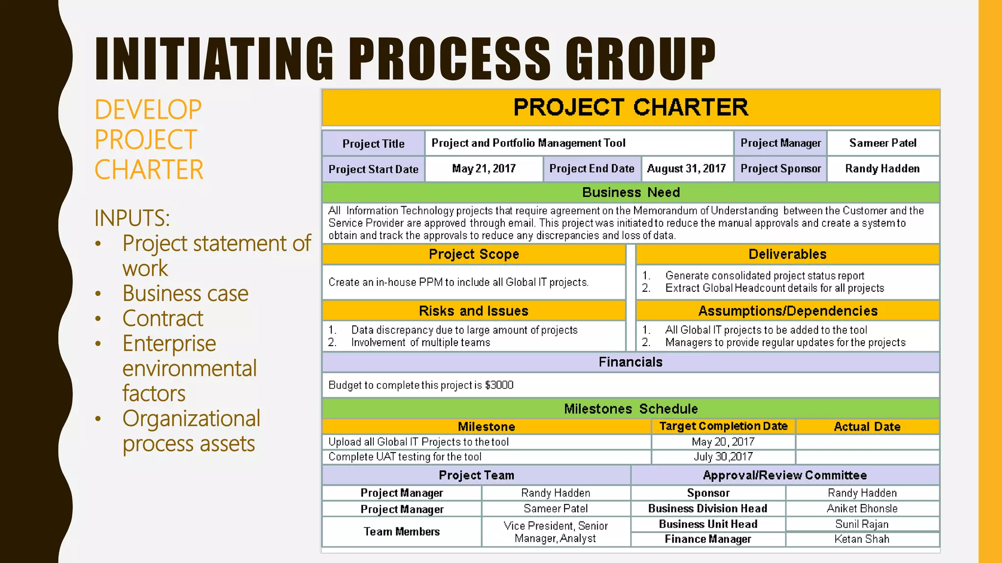 Proses Manajemen Proyek - PMBOK Guide Fifth Edition Chapter 3 | PPTX