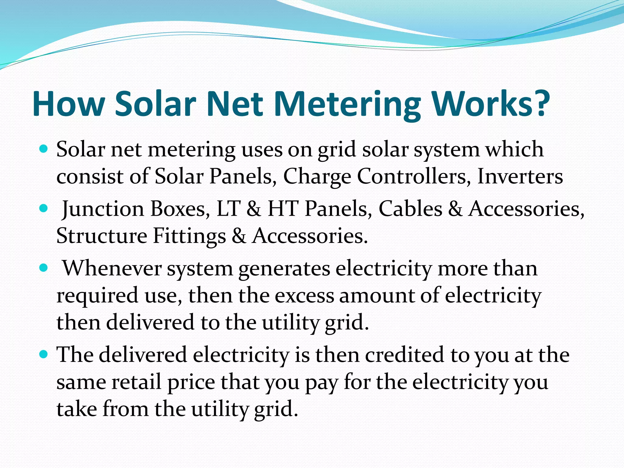 On Grid Solar System to Create your own Electricity | PPTX