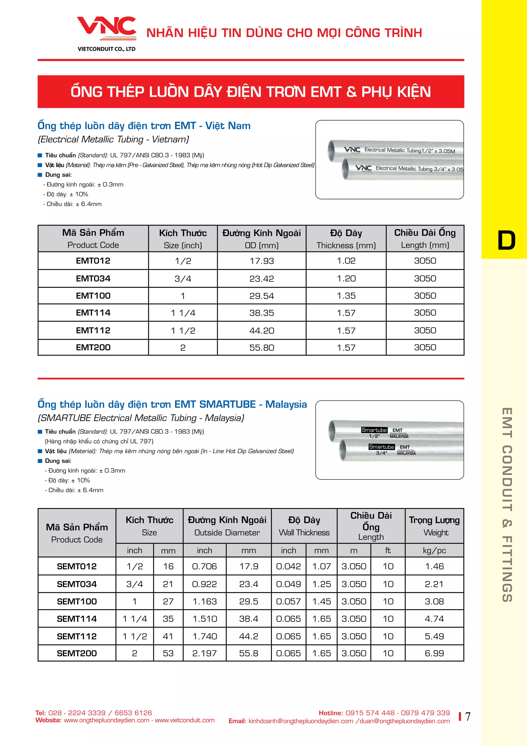 Ong thep emt & phu kien vietconduit | PDF