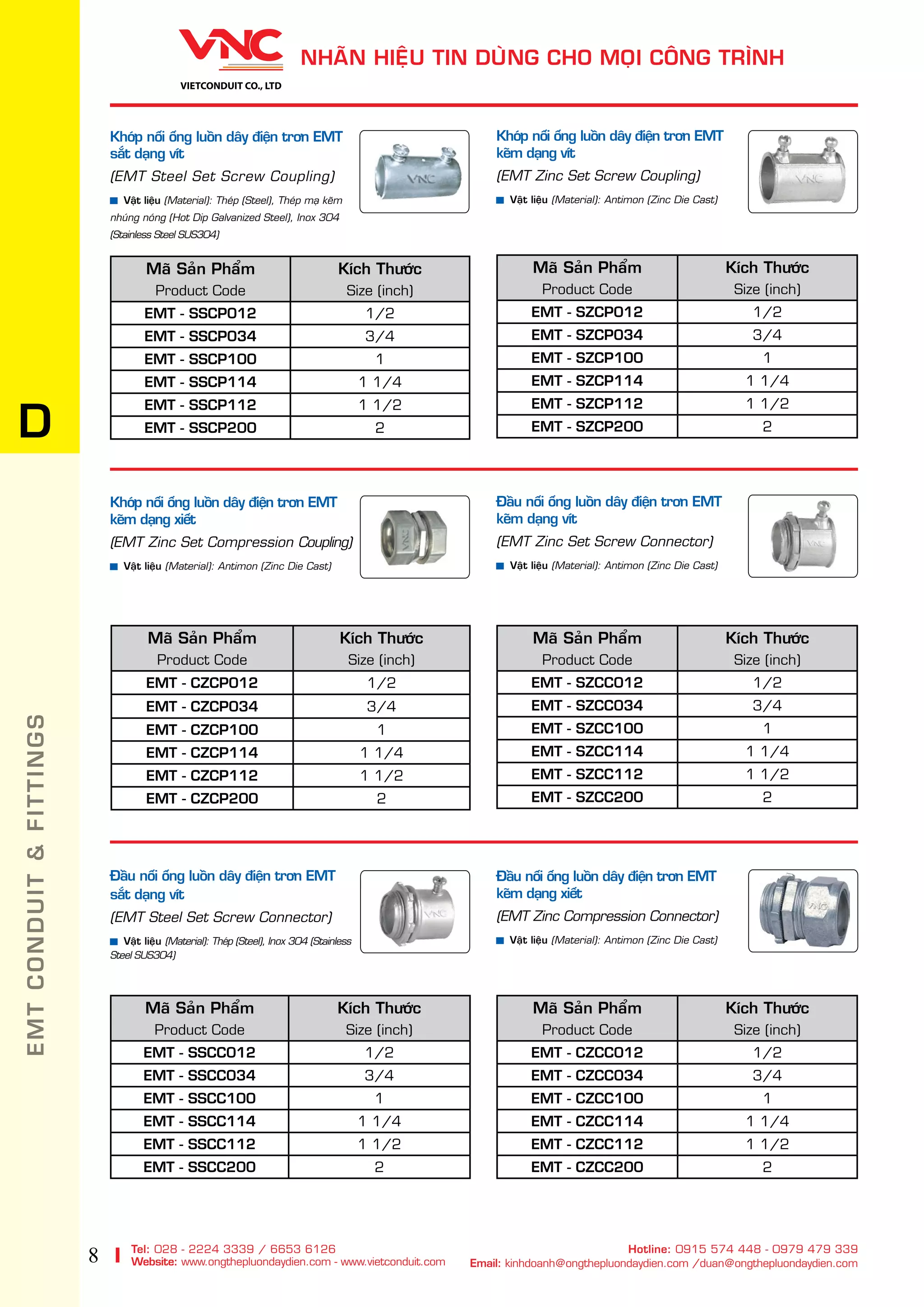 Ong thep emt & phu kien vietconduit | PDF