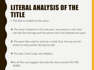 On Her Knees by Tim Winton | PPTX