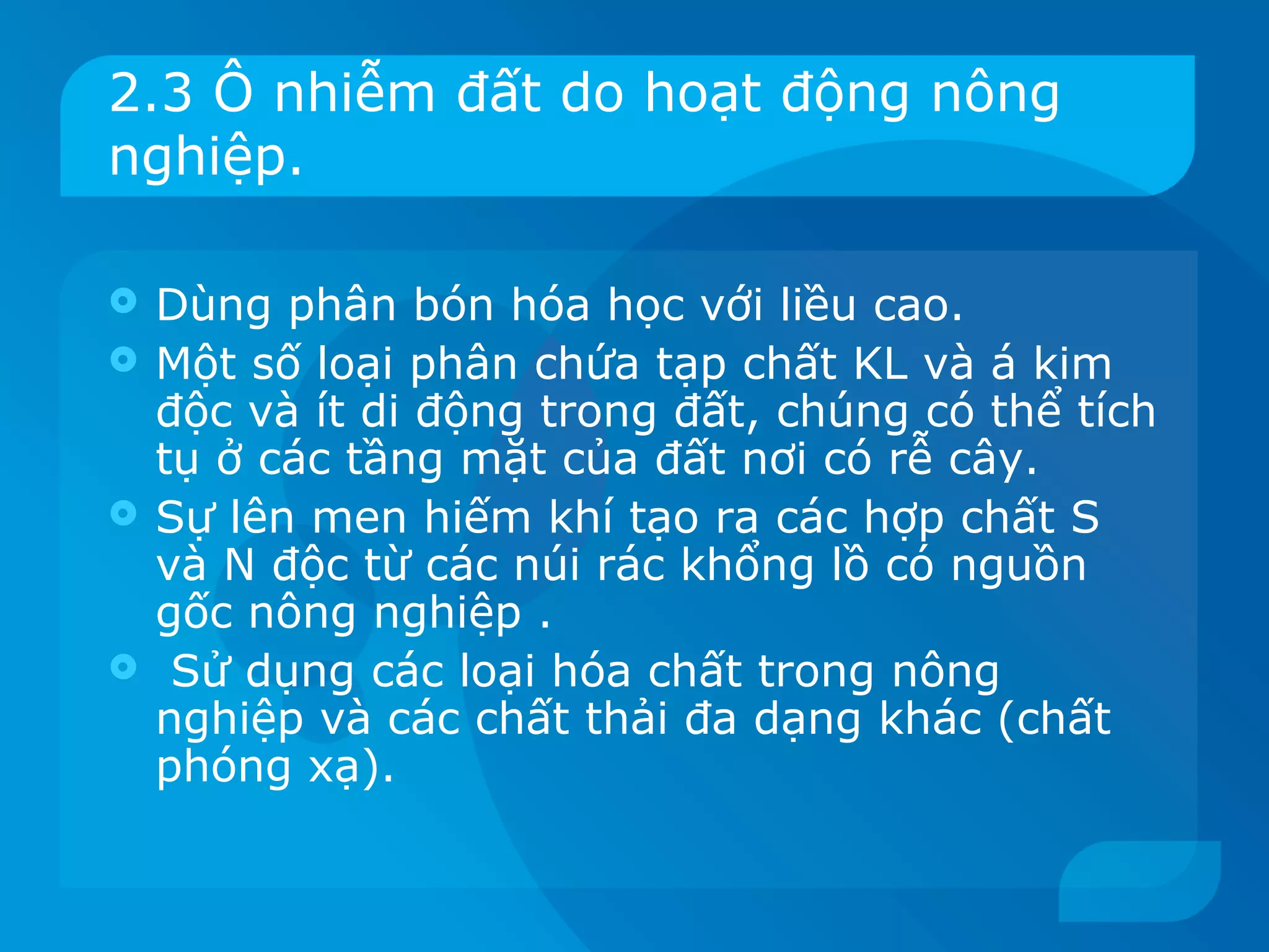 O nhiem moi truong dat | PPT
