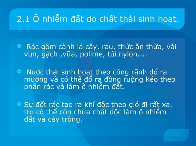 O nhiem moi truong dat | PPT