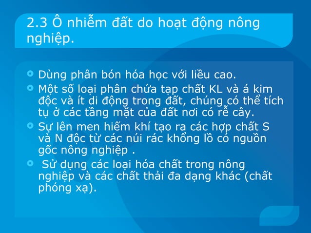 O nhiem moi truong dat | PPT