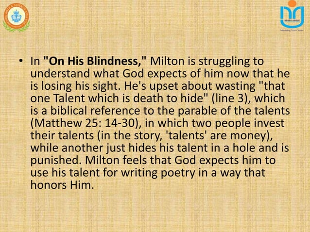 ON HIS BLINDNESS.pptx