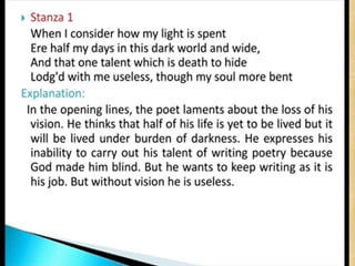 ON HIS BLINDNESS.pptx