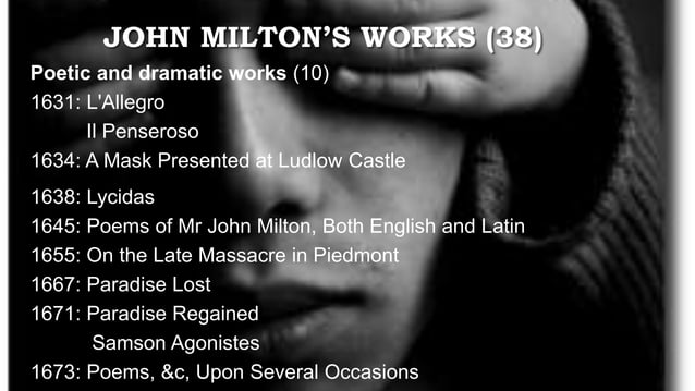 On His Blindness by: John Milton | PPTX