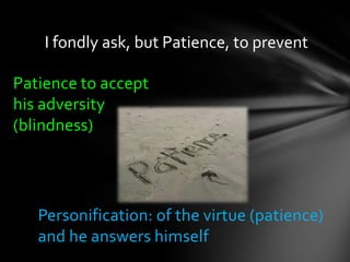 On his Blindness Sonnet 19 by John Milton | PPTX