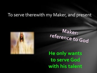 On his blindness Sonnet 19 by John Milton Analysis of poem | PPT