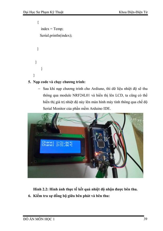 đO nhiệt độ dùng cảm biến ds18 b20 sử dụng board arduino, hiển thị trên lcd, truyền phát không ...
