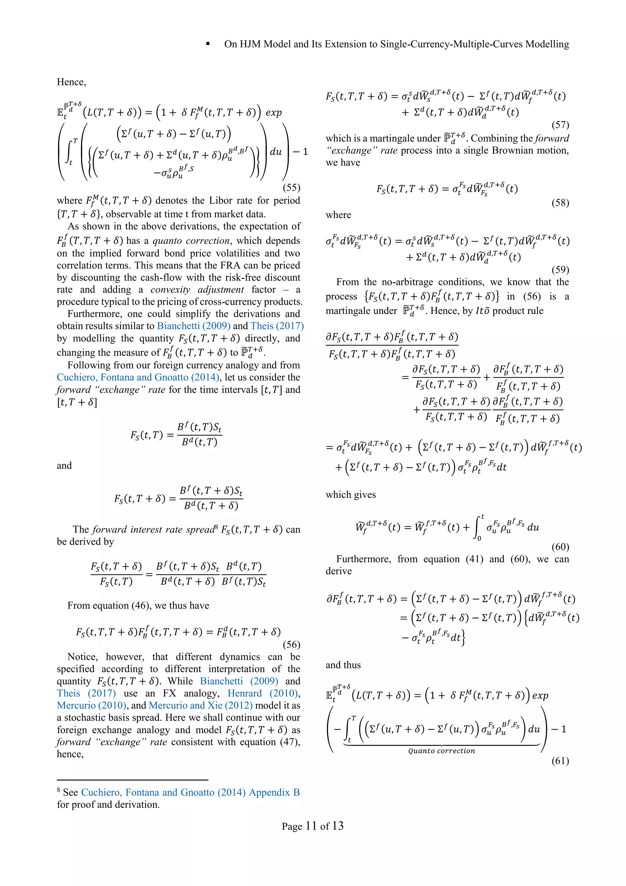 Multi-curve modelling | PDF