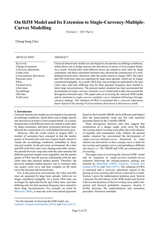 Multi-curve modelling | PDF