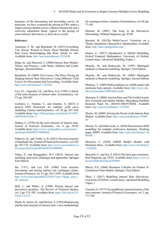 Multi-curve modelling | PDF