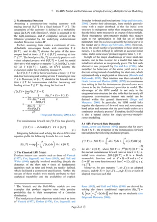 Multi-curve modelling | PDF