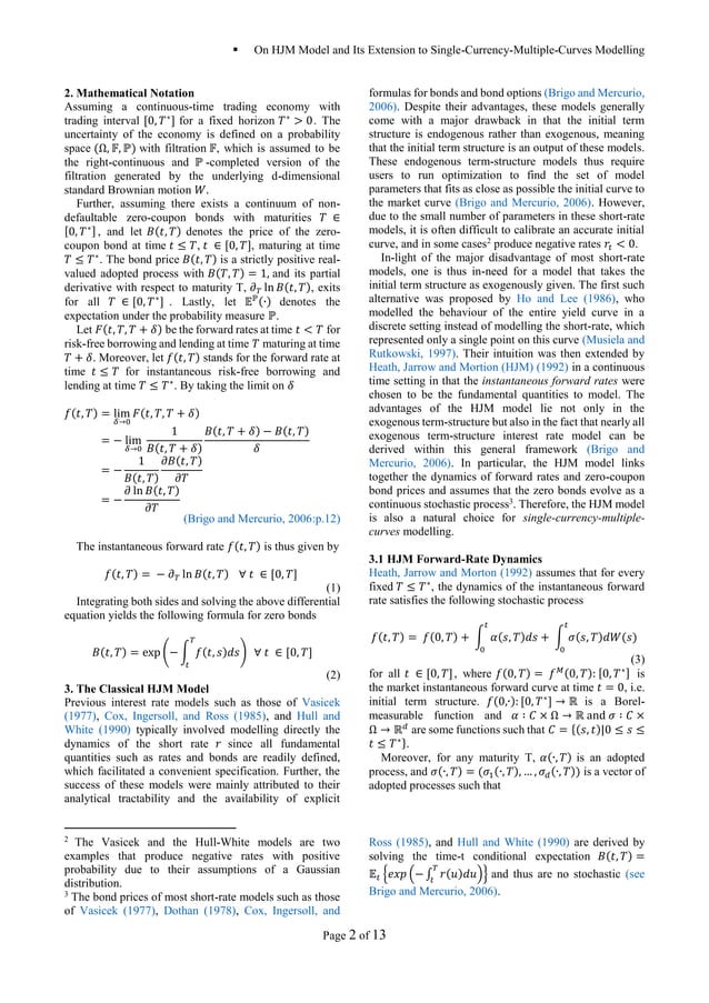 Multi-curve modelling | PDF