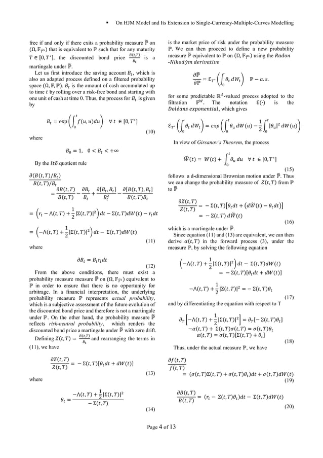 Multi-curve modelling | PDF