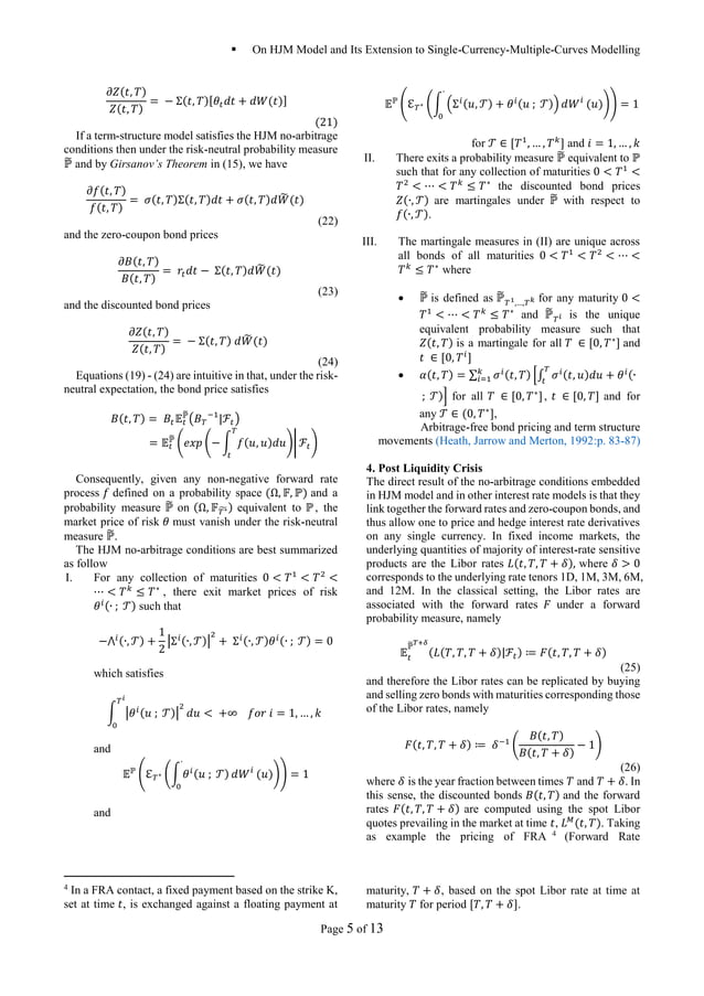 Multi-curve modelling | PDF
