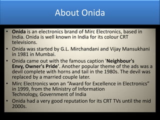 Onida final | PPT