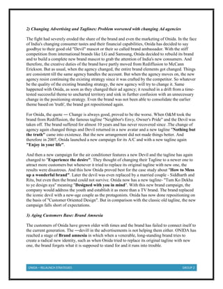 Onida relaunch strategies | PDF