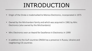 Onida relaunch strategies | PPTX | Recalls | Consumer Issues