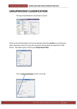 ILWIS Manual, ILWIS Practical, ILWIS Guide, Onidex Geo-Spatial Solutions (ilwis3.3) manual | PDF