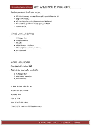 ILWIS Manual, ILWIS Practical, ILWIS Guide, Onidex Geo-Spatial ...