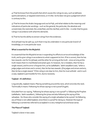 On ijtihad and taqlid | PDF | Islam | Religion & Spirituality